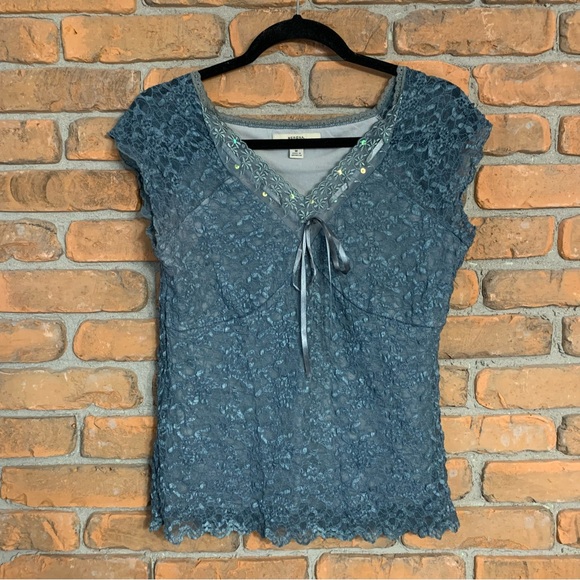 Merona | Tops | Retro Merona Lace Blouse | Poshmark
